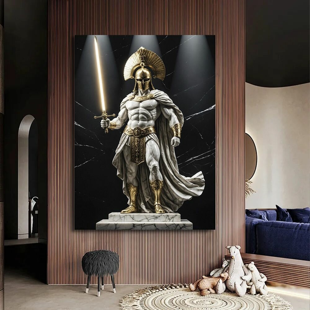 Картина античность, Боги Греции, Микеланджело, постер Давид, 40х60 см.