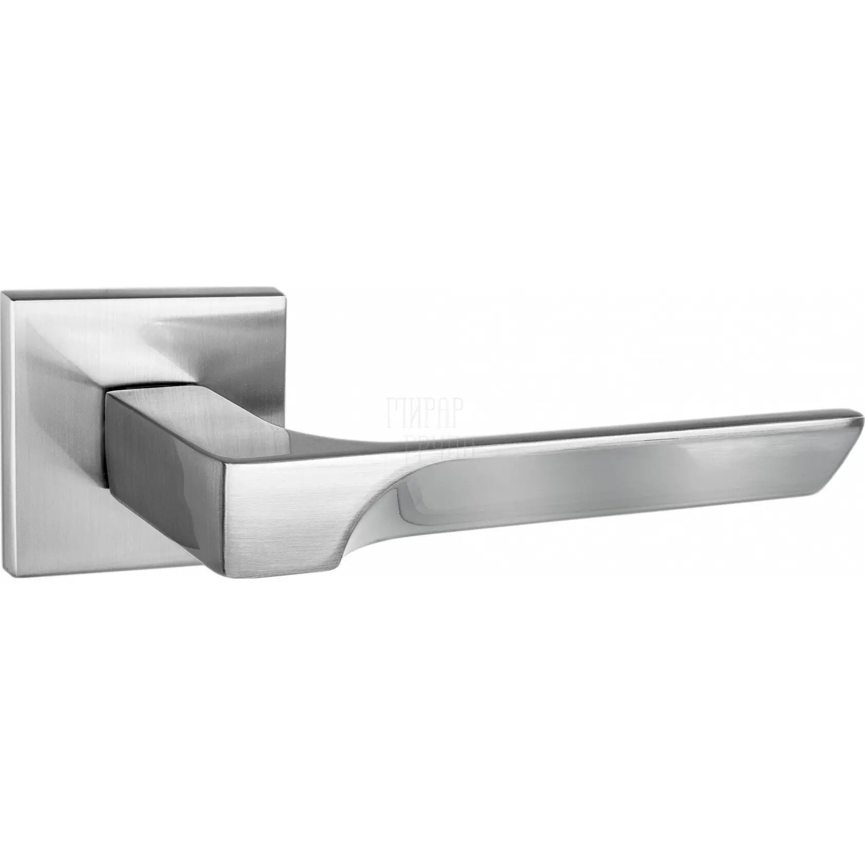 Дверные ручки Renz (Ренц) "Румо" INDH 325-03 slim на квадратной розетке матовый никель