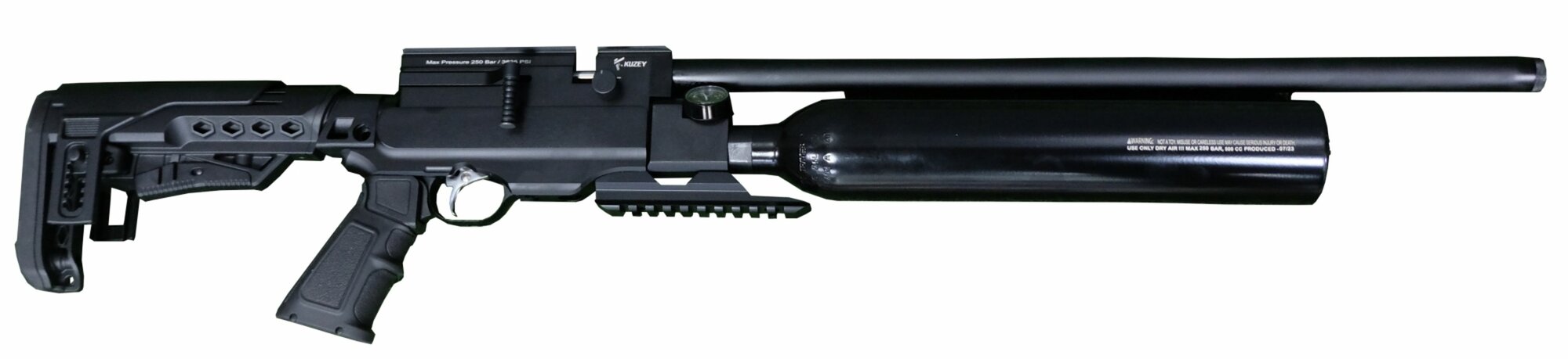Пневматическая винтовка Kuzey K90 к.6,35мм пластик, тактич приклад, баллон 500 см3