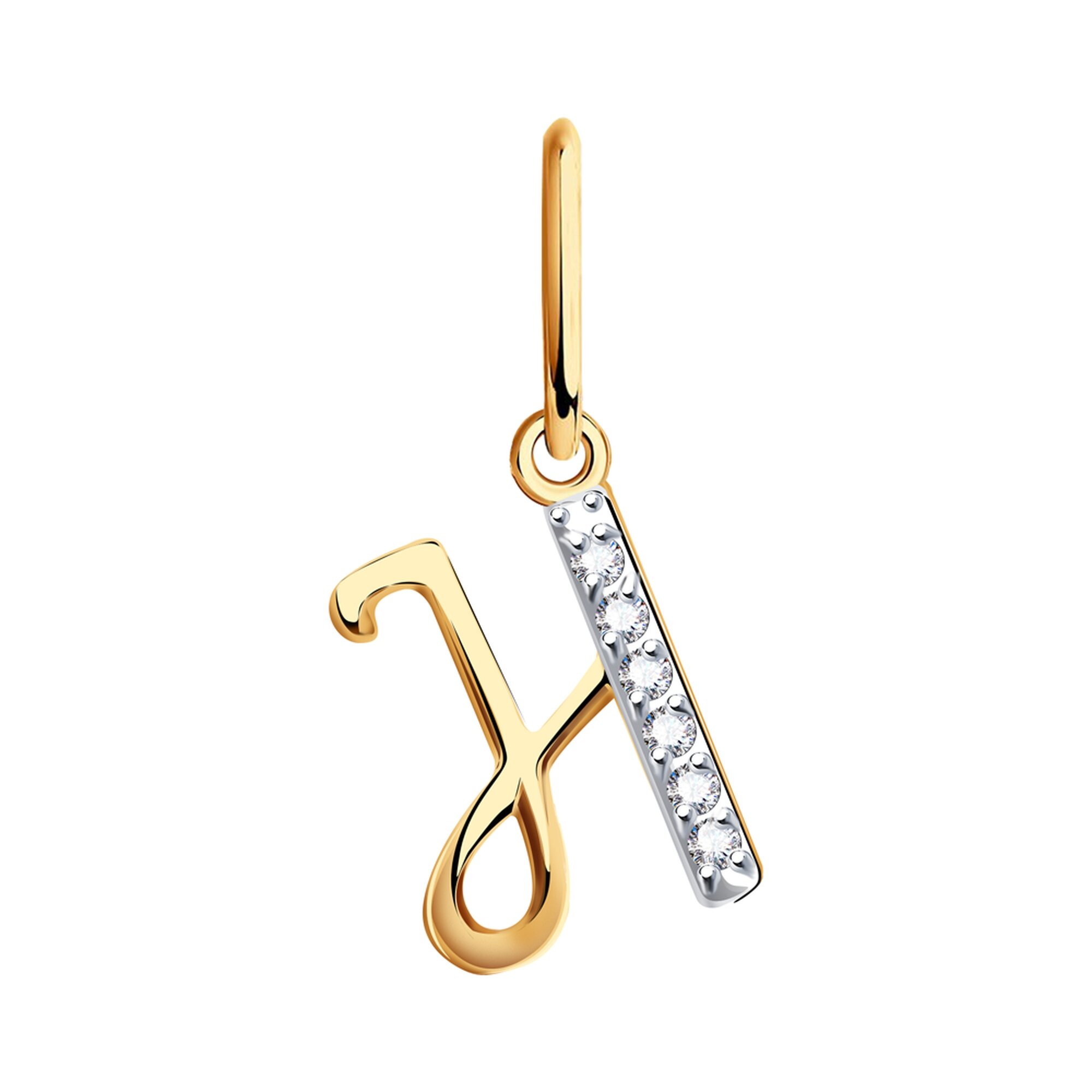 Подвеска, красное золото, 585 проба