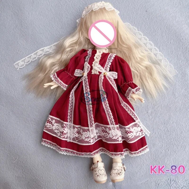 Платье для куклы Aitoyya, красный, KK-80