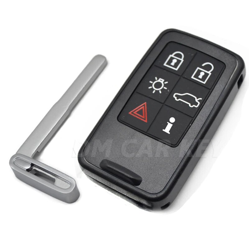 DMKEY дистанционный Автомобильный ключ, оболочка, Запасные 5/6 кнопок для Volvo S60 V60 V70 S80 XC70 XC60 2008-2017, умный брелок, Пустая Крышка 6 button