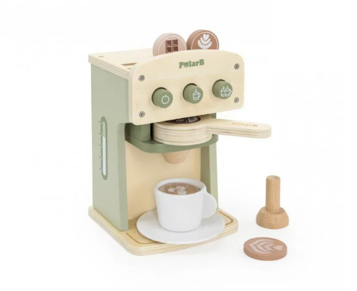 Кофеварка Viga PolarB зеленая, с чашкой и блюдцем, в коробке 44216