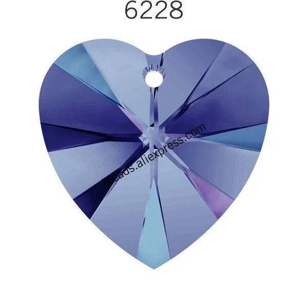 Подвеска Swarovski XILION сердце из хрусталя Синий, 18x17.5mm (1 piece), Crystal 001 HEL
