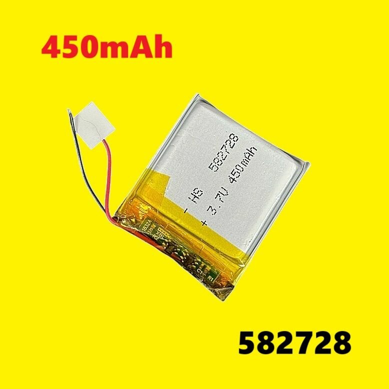 Аккумулятор 582728 Li-Pol Battery 3.7V 450mAh батарея с голыми проводами универсальная, запчасти батарейка LI-PO без разъема аккумуляторная АКБ N20