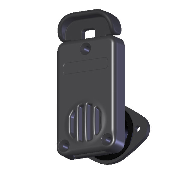 Клапан сливной шиберный, Boat-plastic, армированный полиамид, ПВХ, под транец 24 мм, черный