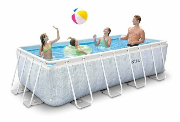 Каркасный бассейн Chevron Prism Frame 400x200x100см, 6836л, фил.-нас. 2006л\ч, лестница