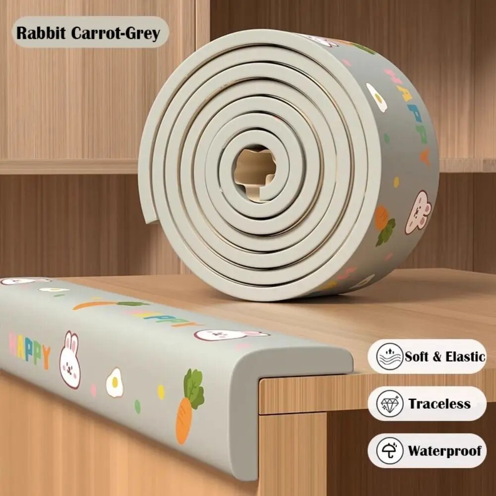 Детские угловые бампера NBR 2 метра Rabbit Carrot-Grey