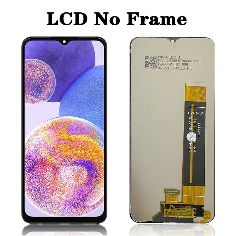 Качество AAA + для Samsung A23 A235 SM-A235F/DS ЖК-дисплей A235M, дигитайзер сенсорного экрана в сборе для A23 4G LCD Black No Frame