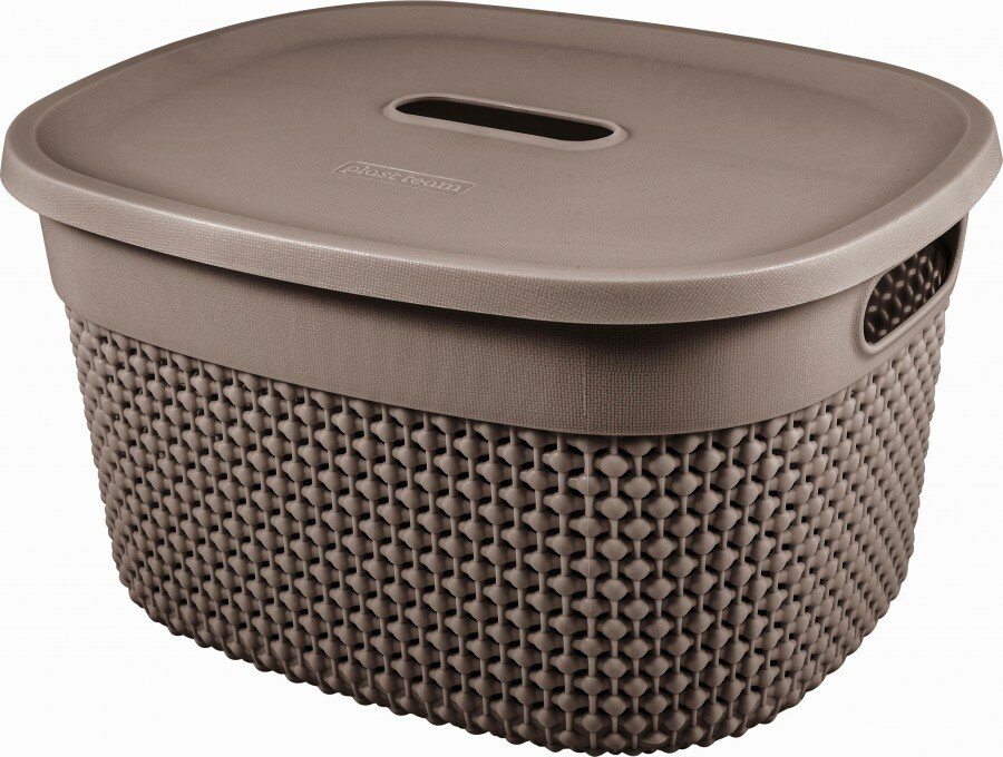 Корзина с крышкой Oslo 6л (26,6*22,1*15,1см) шоколадный мокко PT133111015 Plast Team