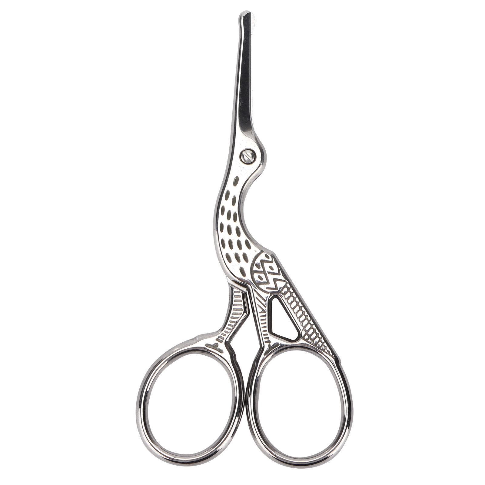 Ножницы Crane Design из нержавеющей стали в стиле ретро для шитья, вышивки, рукоделия и творчества. Инструменты серебристого цвета.
