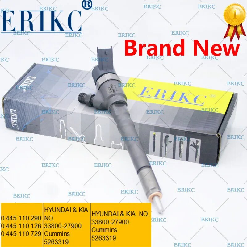 Форсунка Common Rail ERIKC 0445110064 33800-27000 Форсунка дизельного топлива для HYUNDAI Santa FE 2.0 Matrix 1.5 CRDi Elantra 2.0 CRDi 0445110126