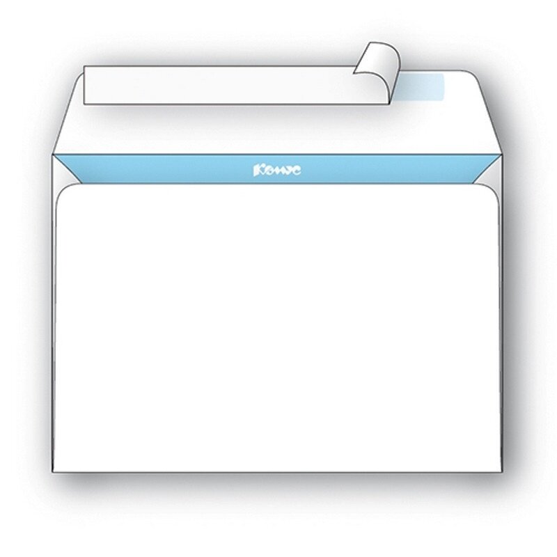 Конверты BusinessPost белые, C4, стрип, 229х324 мм, 25 шт