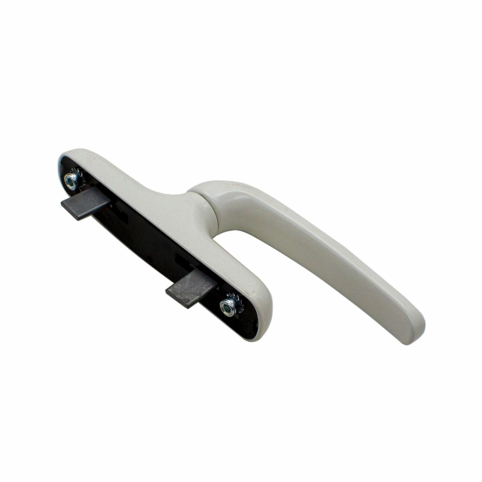 Ручка поворотная для алюминиевых окон, с ригелями, белая