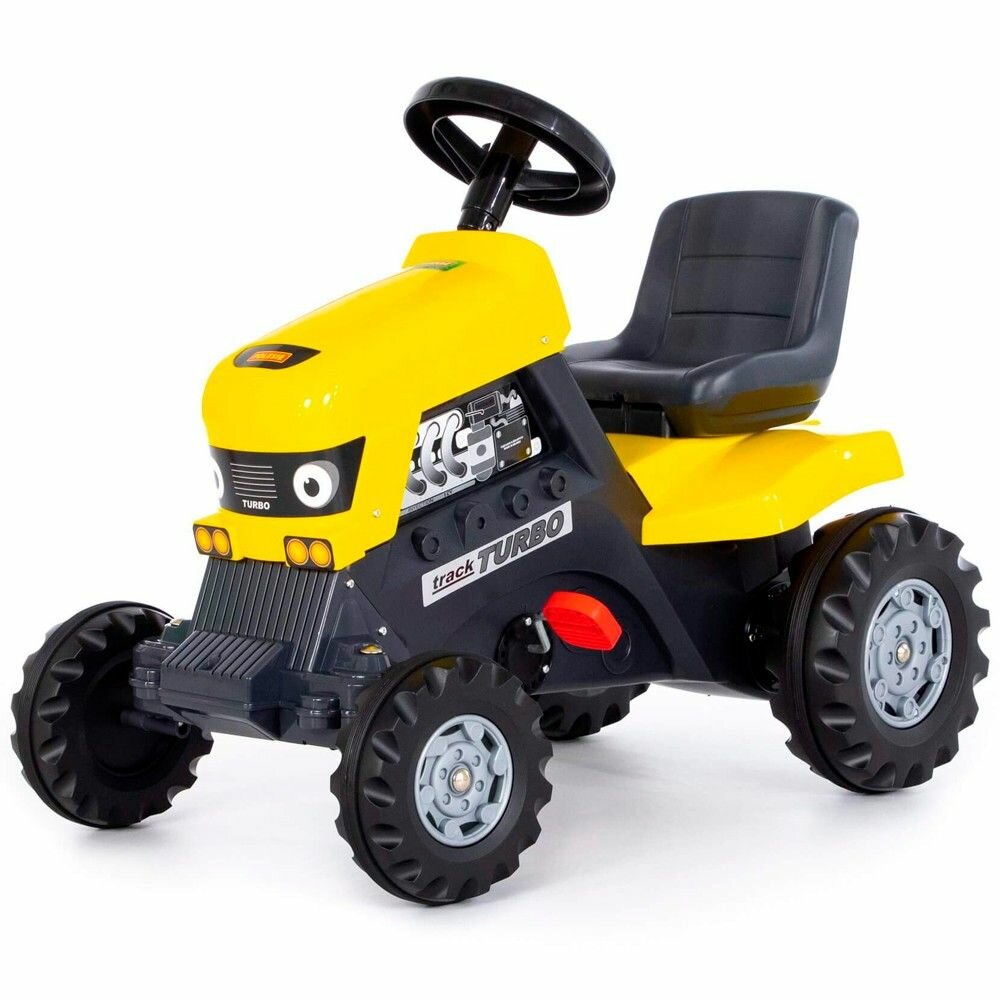 Каталка Полесье трактор с педалями Turbo желтая (89311)