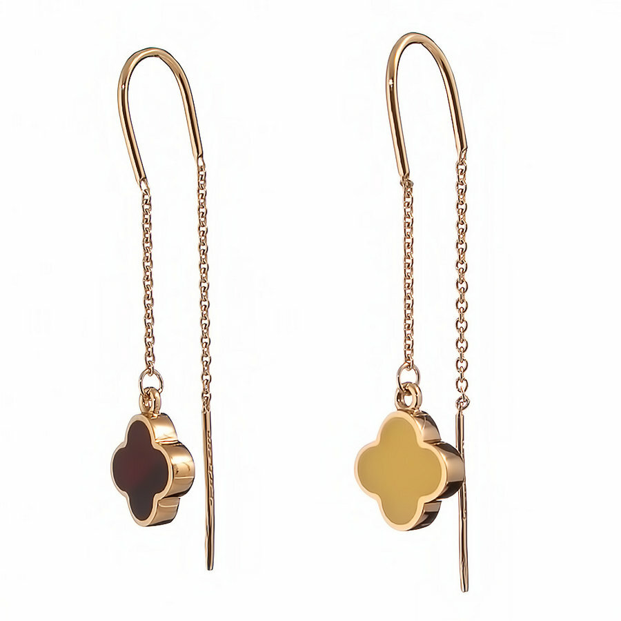 Серьги двусторонние, серебро, 925 проба, янтарь