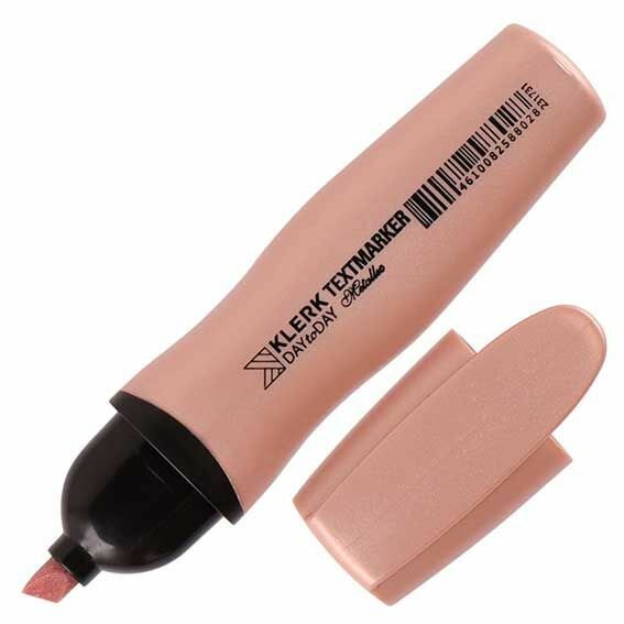 Текстмаркер KLERK "Day to Day", Metallic, жемчужно-розовый, 1-5 мм (231732)