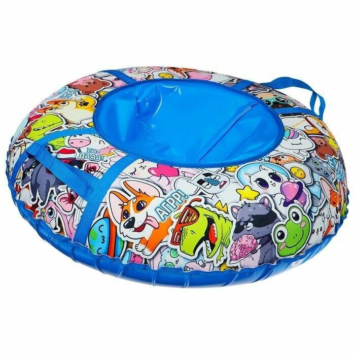 Тюбинг-ватрушка WINTER STAR "Стикер", LED-подсветка, диаметр чехла 100 см