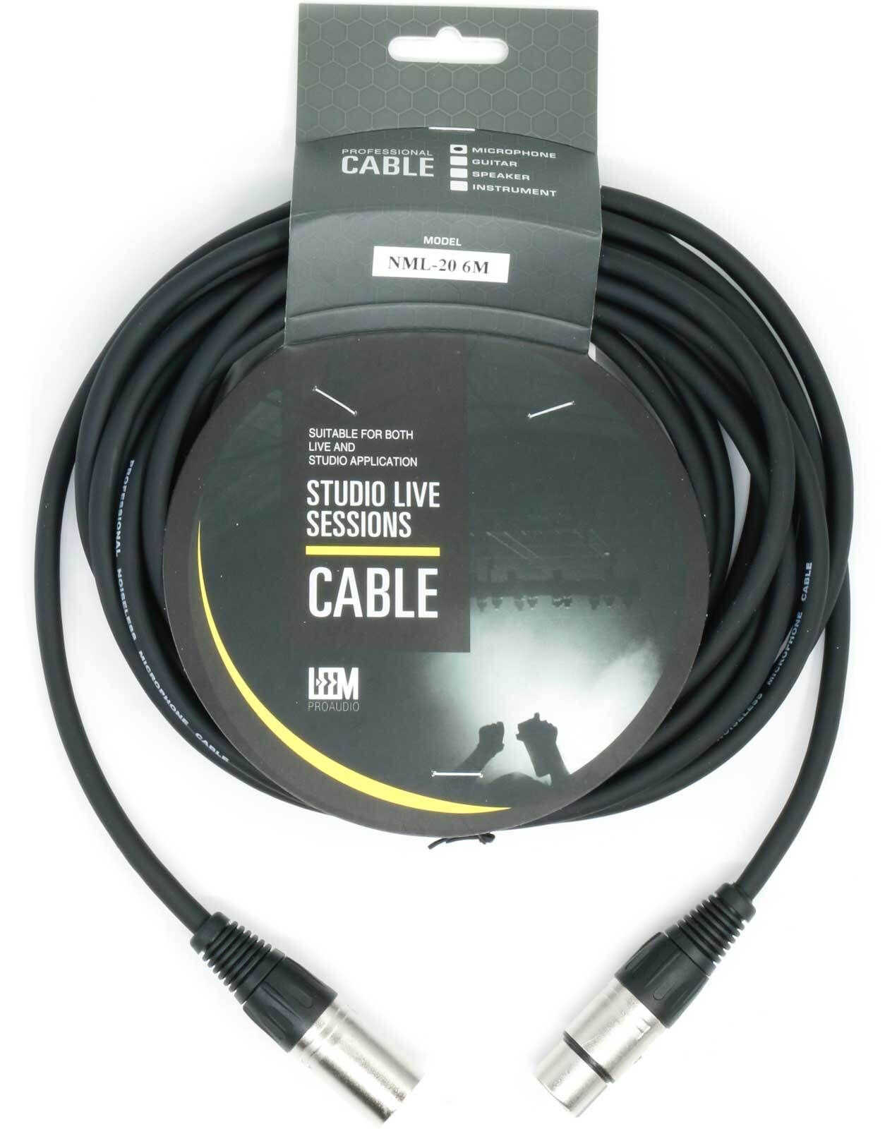Кабель микрофонный XLRm-XLRf, LEEM NML-20, 6м
