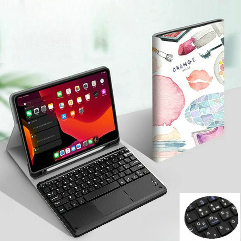 Чехол-клавиатура для iPad Air 4 (2020) 10.9 / Air 5 (2022) 10.9 (MM9 / MME) съмная беспроводная Bluetooth-клавиатура черная кожаная