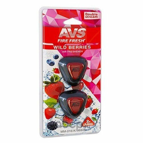 Ароматизатор AVS MM-016 Double Stream (аром. Wild Berries/Дикие ягоды) (мини м Avs Industrial Co A78697S