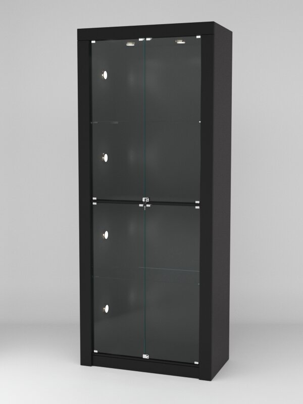 Витрина для бутылок "афродита" №4-4 (закрытая, задняя стенка - ДВП), Черный