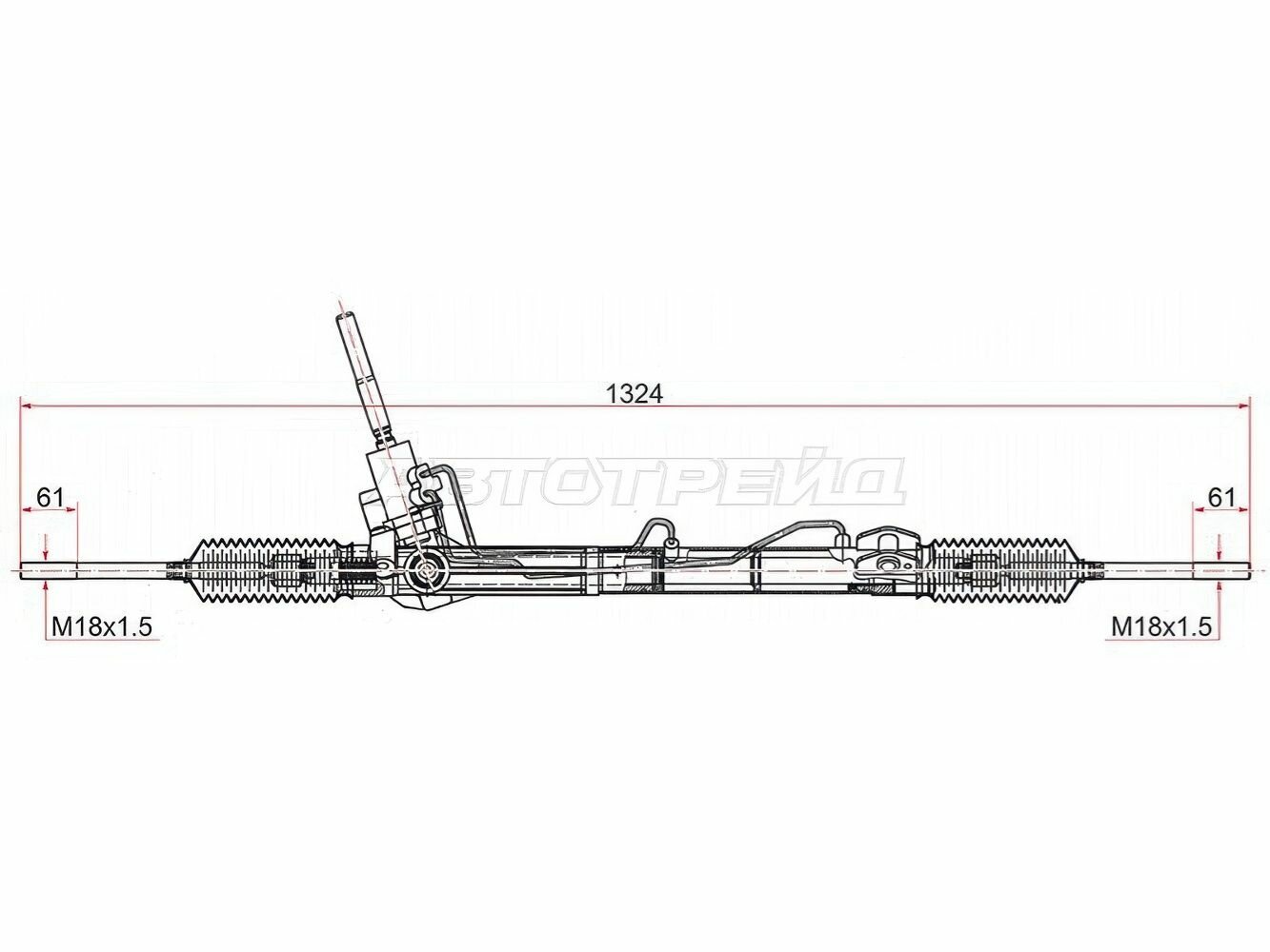 Рейка рулевая для Форд Мондео, Вольво S60, S80, V70 арт ST1749757 SAT
