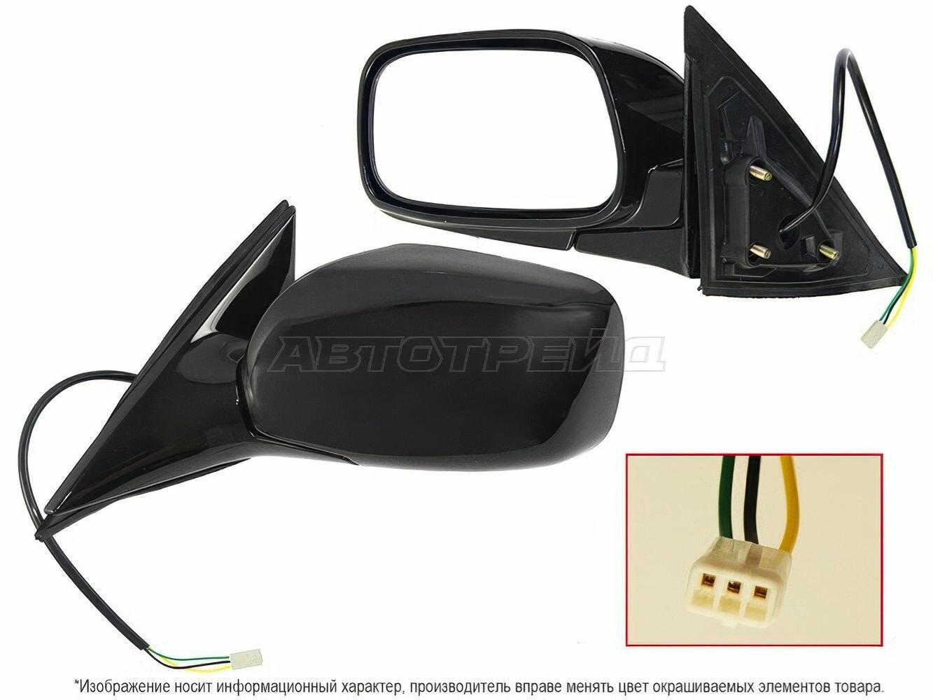 Зеркало левое, 3 контакта для Тойота Камри арт STTY389402 SAT