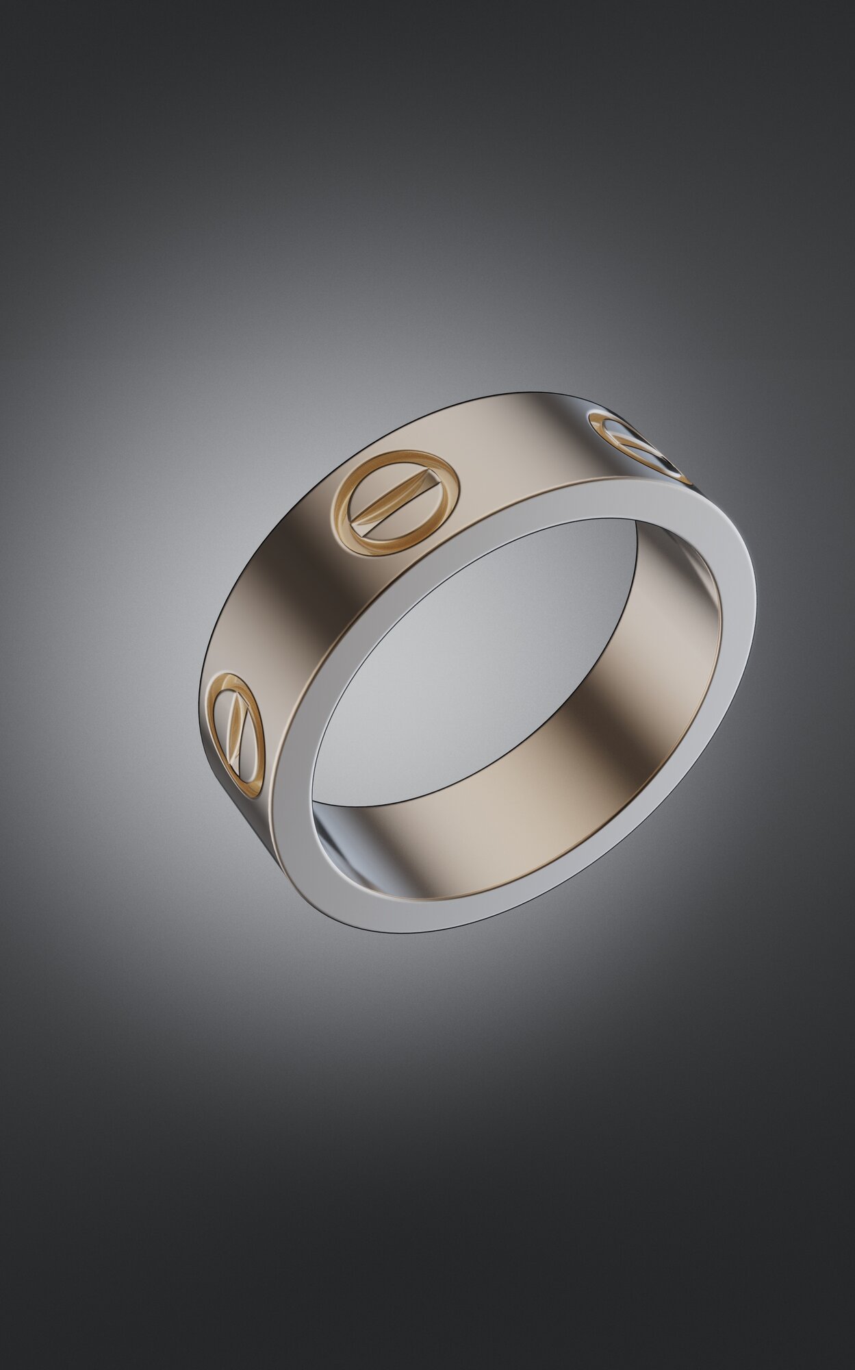 Р-р 16.5 3d модель 3д файл Stl, 3d-jewelry, обручальное кольцо с болтиками без камней