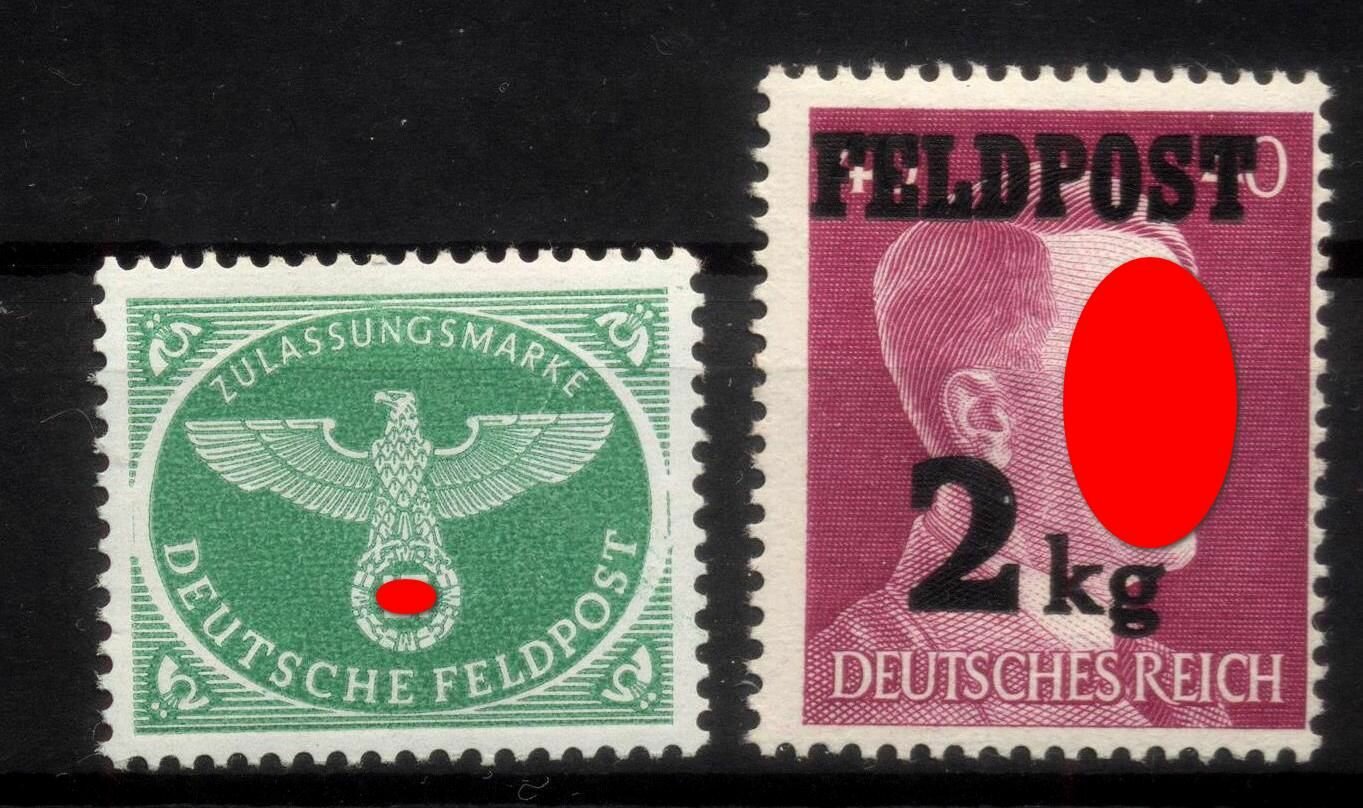 Марка Германия. 3 Рейх.1942 г. Чистые** марки полевой почты. Для фил. коллекции.