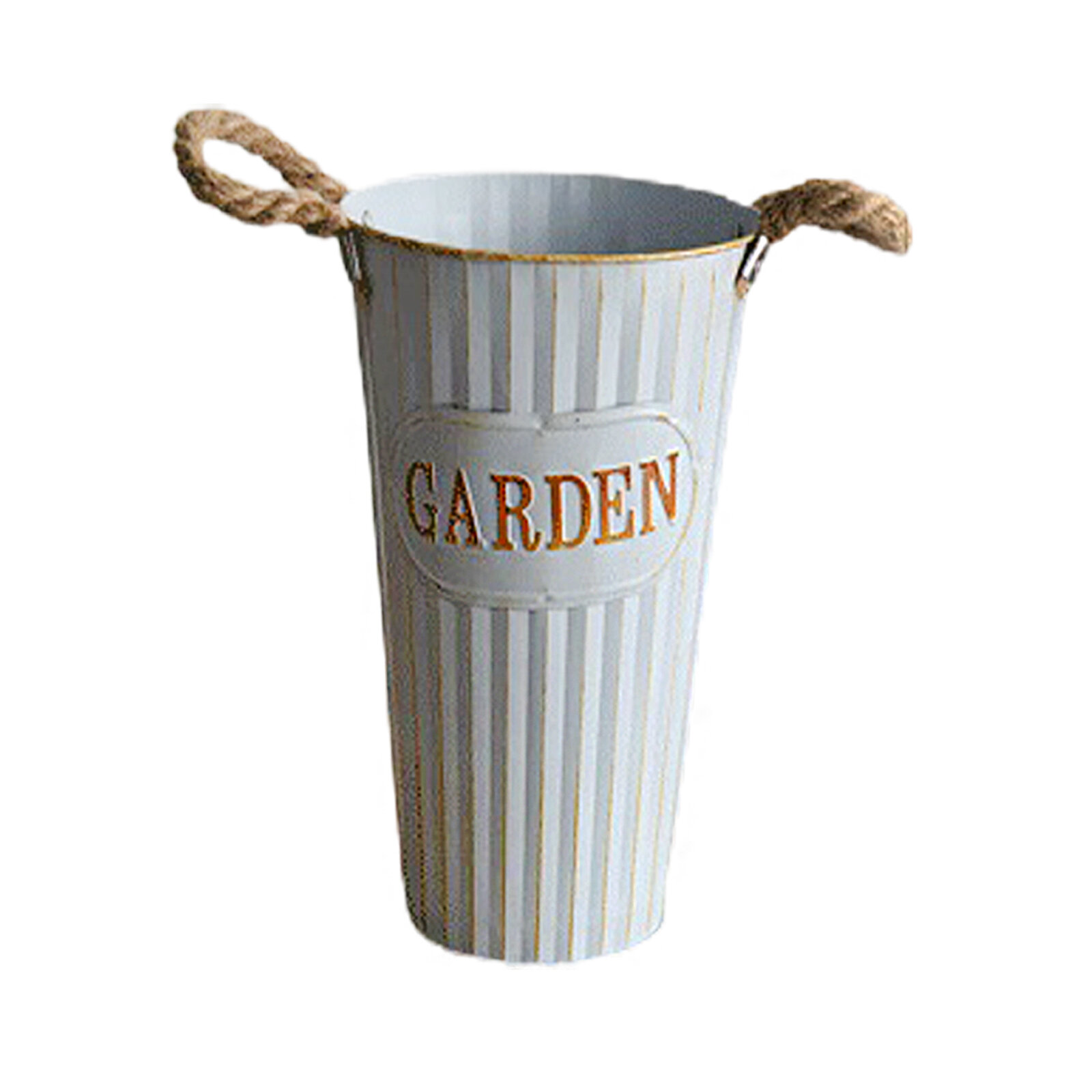 Железное ведро для сушеных цветов, винтажная американская напольная ваза для цветов для домашнего декора 40 см