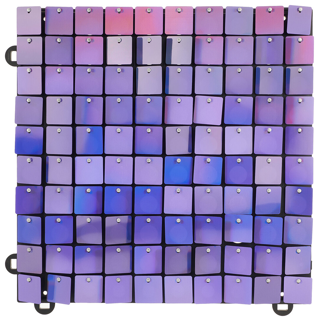 Панель декоративная Волна веселья Пайетки, 30х30 см, цвет фиолетовый Перламутр голография