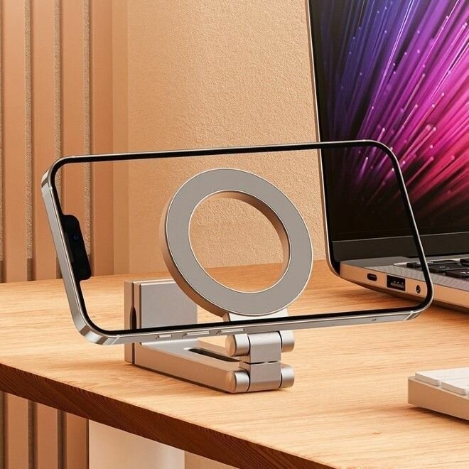 Держатель для телефона магнитный с креплением к столу Android и iPhone