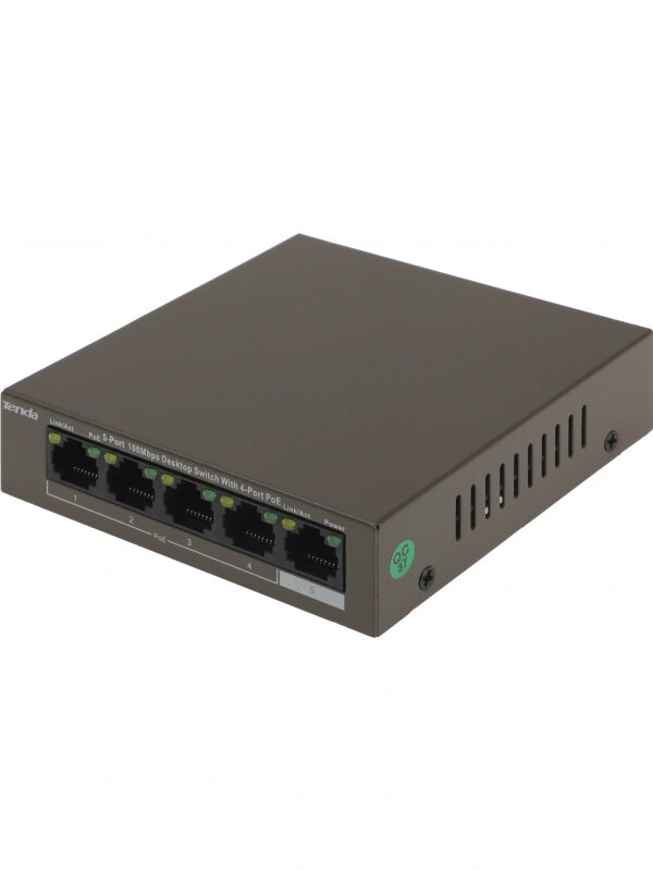 Коммутатор неуправляемый Tenda TEF1105P-4-63W