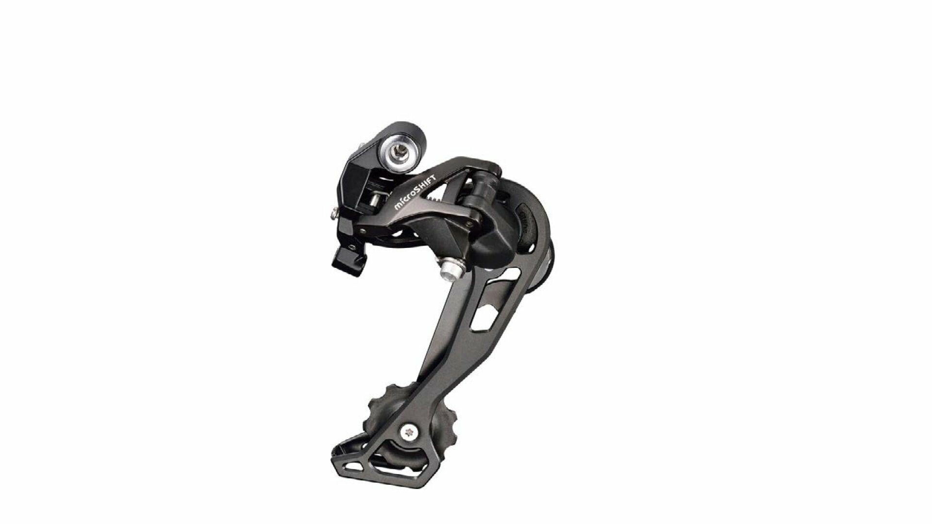 Переключатель скор. задний Microshift RD-M61L, SGS, 2/3x10 скоростей, крепление на болт, черный