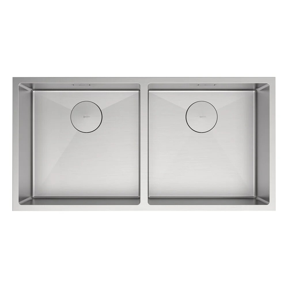 Кухонная мойка Lemark PRORAN 900 прямоугольная с двумя чашами из нержавеющей стали цвет: Сталь
