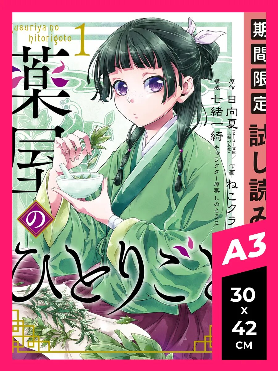 Постеры Монолог Фармацевта плакаты манга 11 A3, матовая фотобумага премиум качества