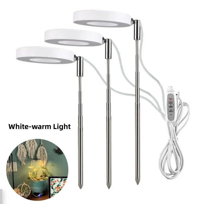 Светодиодный светильник для выращивания растений, лампа полного спектра для выращивания комнатных растений с автоматическим таймером, USB-фитолампа, лампа для выращивания растений Greenhousse