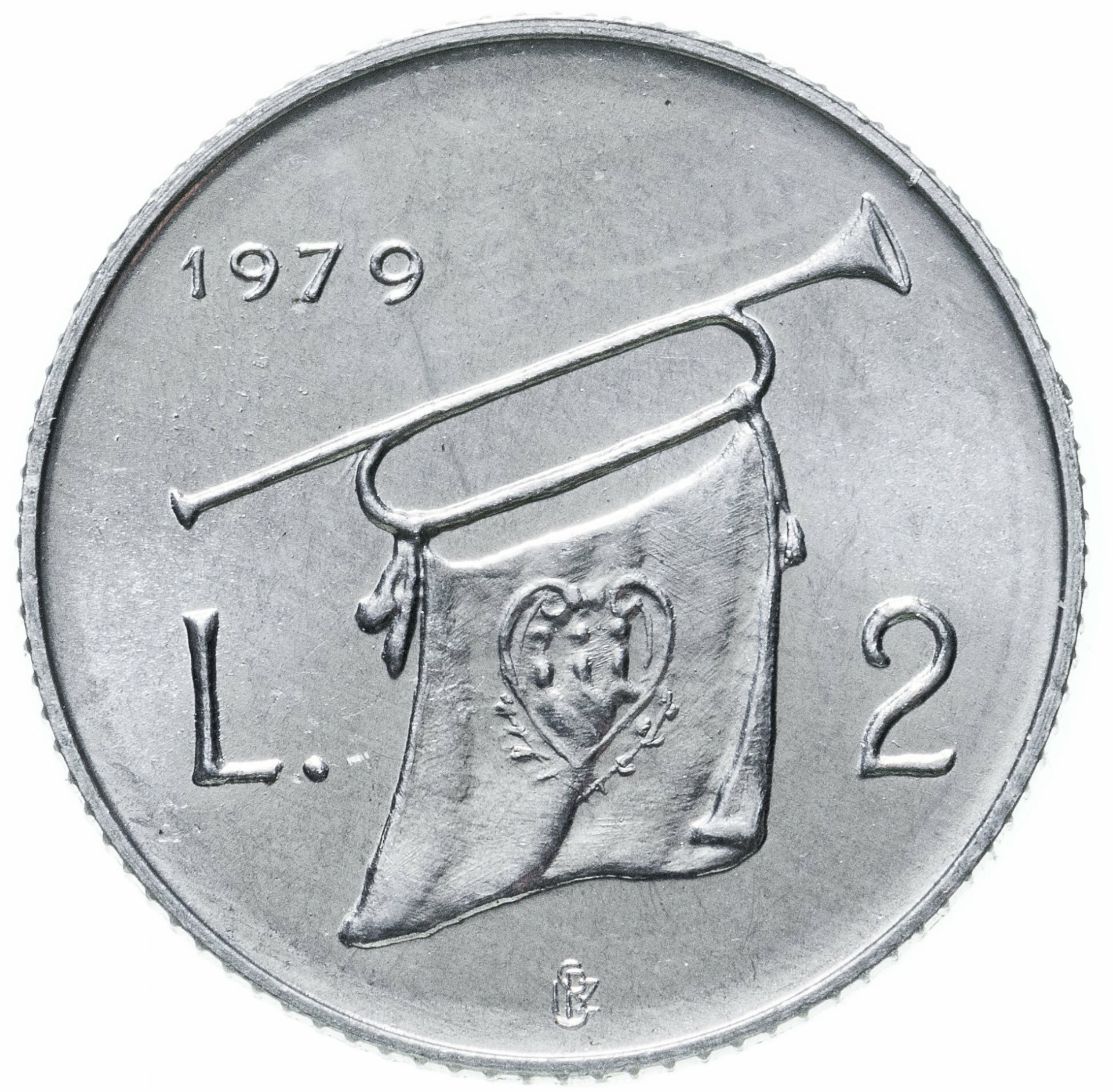 Сан-Марино 2 лиры 1979 "Институциональные органы государства", Алюминий, в сохранности UNC