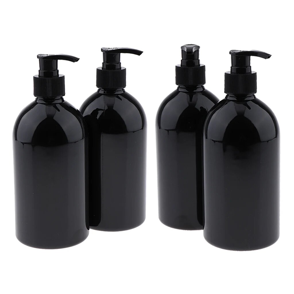 Диспенсер для мыла с помпой, механический, черный, 3шт, 300мл