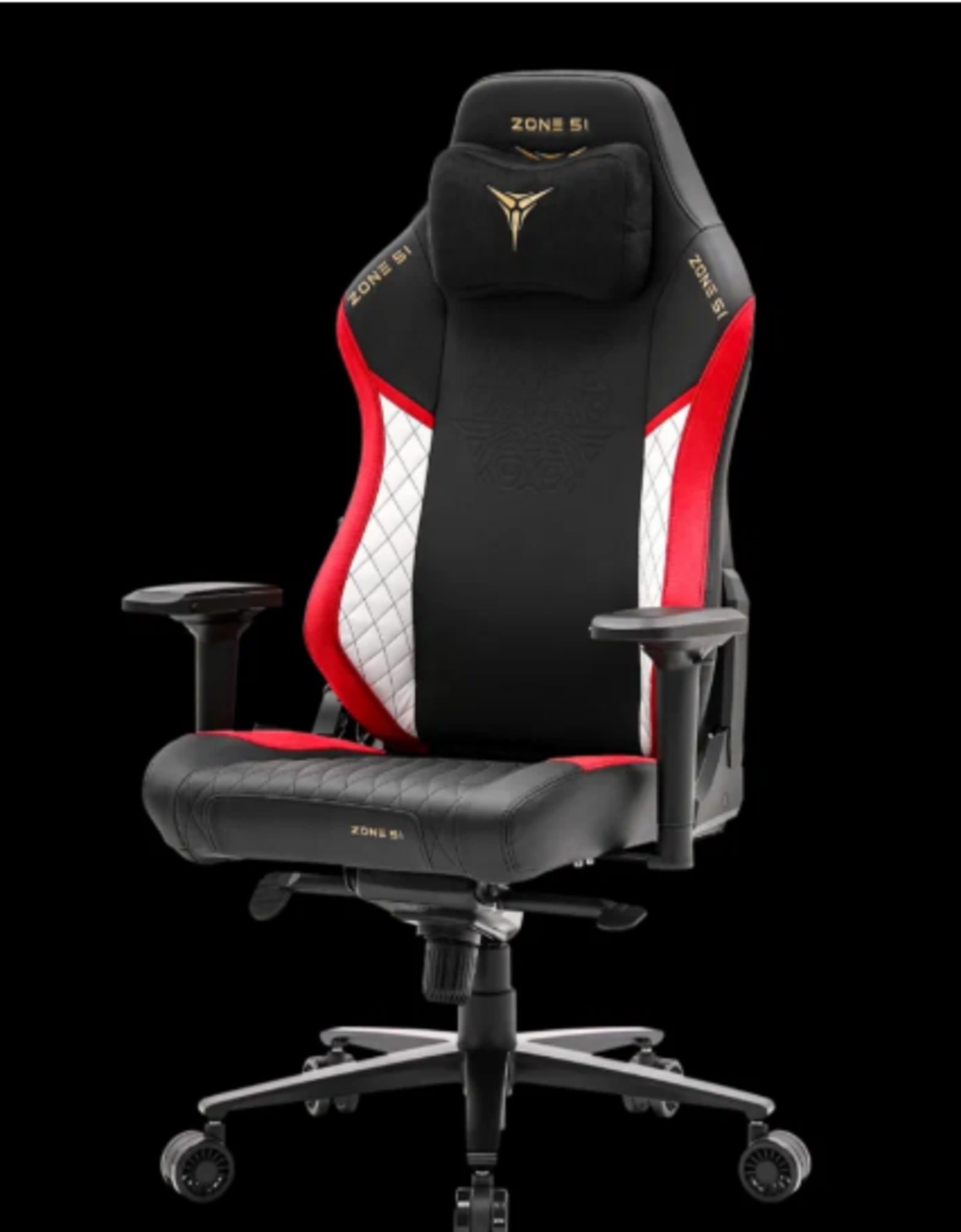 Кресло компьютерное игровое ZONE 51 CARDINAL для геймеров, цвет черный, красный