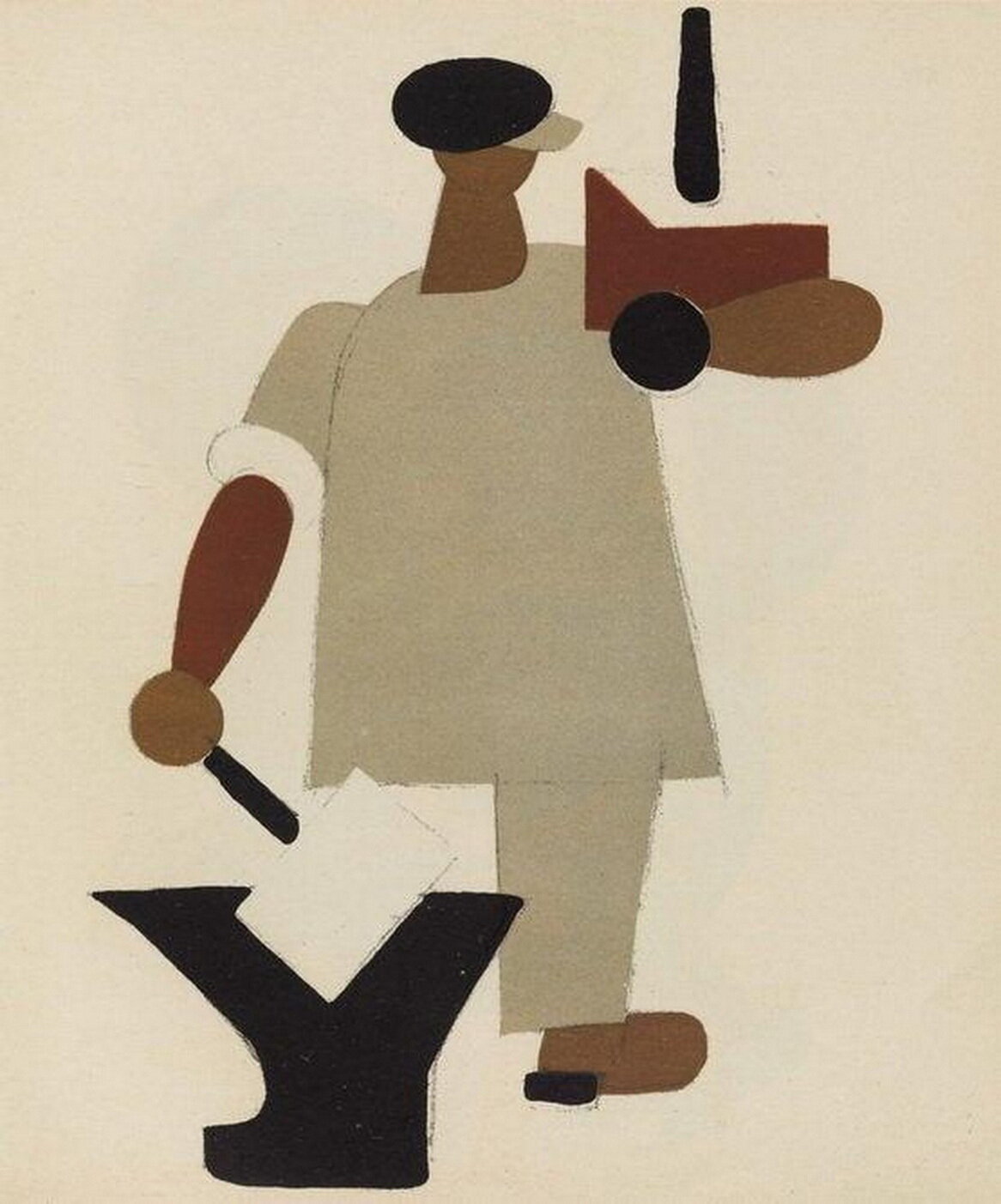 Плакат, постер кузнец на бумаге, размер 42х60см