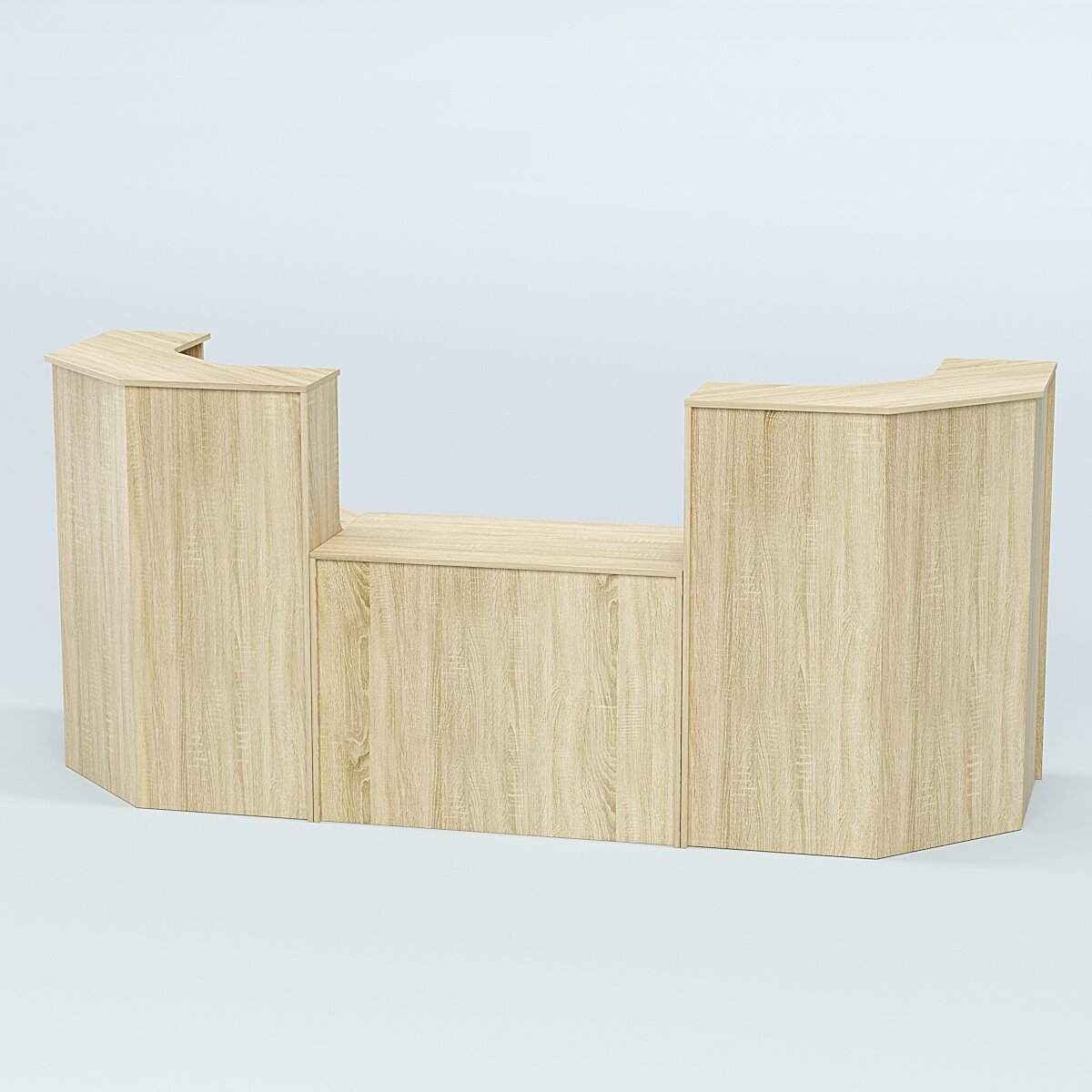 Ресепшн серии прайм №7 со столом выдачи, Дуб сонома. Производство товара - компания ТОБ.