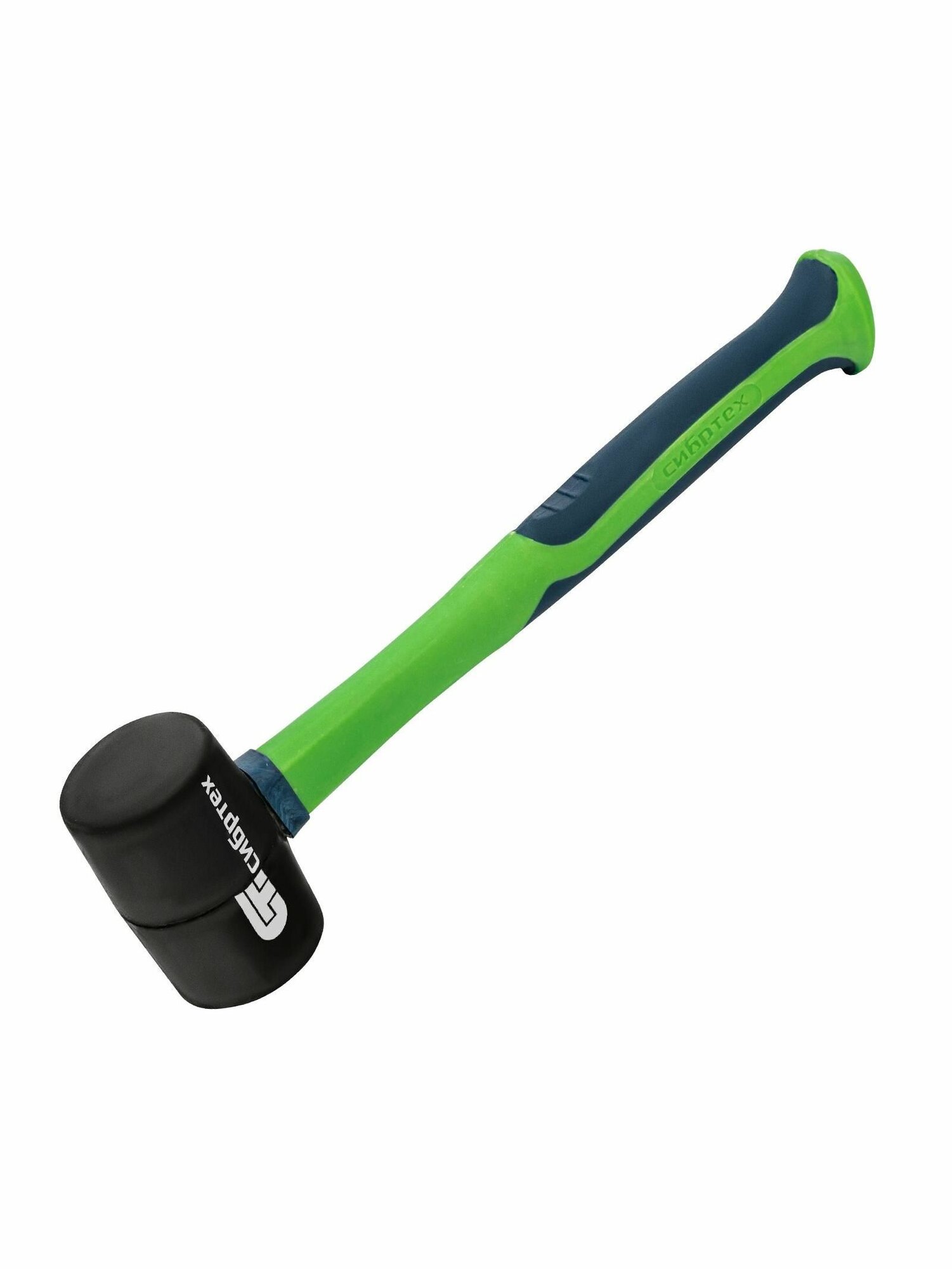 Киянка резиновая, 225 г, черная резина, фибергласовая рукоятка Сибртех 11163