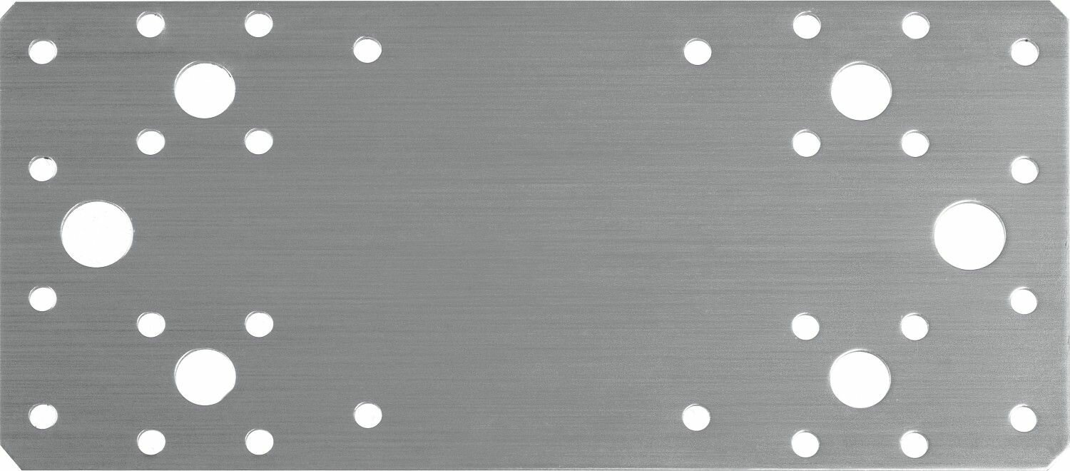 Нержавеющая крепежная пластина ЗУБР НКП-2.0, 200x90x2 мм, профессиональная 310636-200