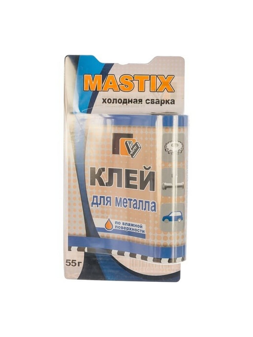 Холодная сварка "MASTIX " (55 г) (для металла, блистер)