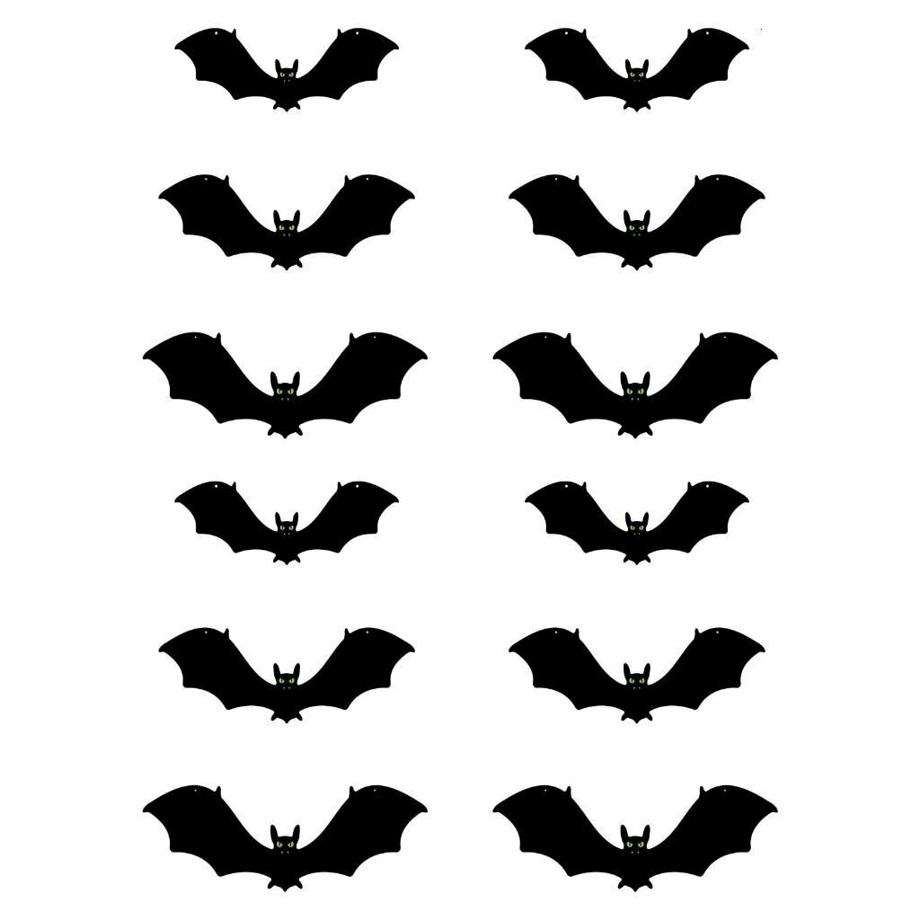 1 комплект из 12 предметов, подвеска для украшения летучей мыши на Хэллоуин