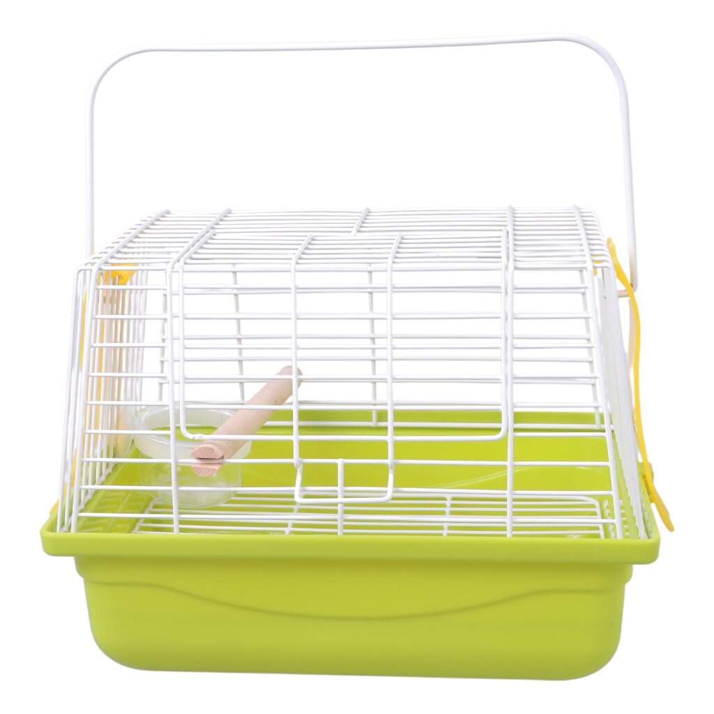 Клетка для птиц из железной проволоки с поддоном и насестом