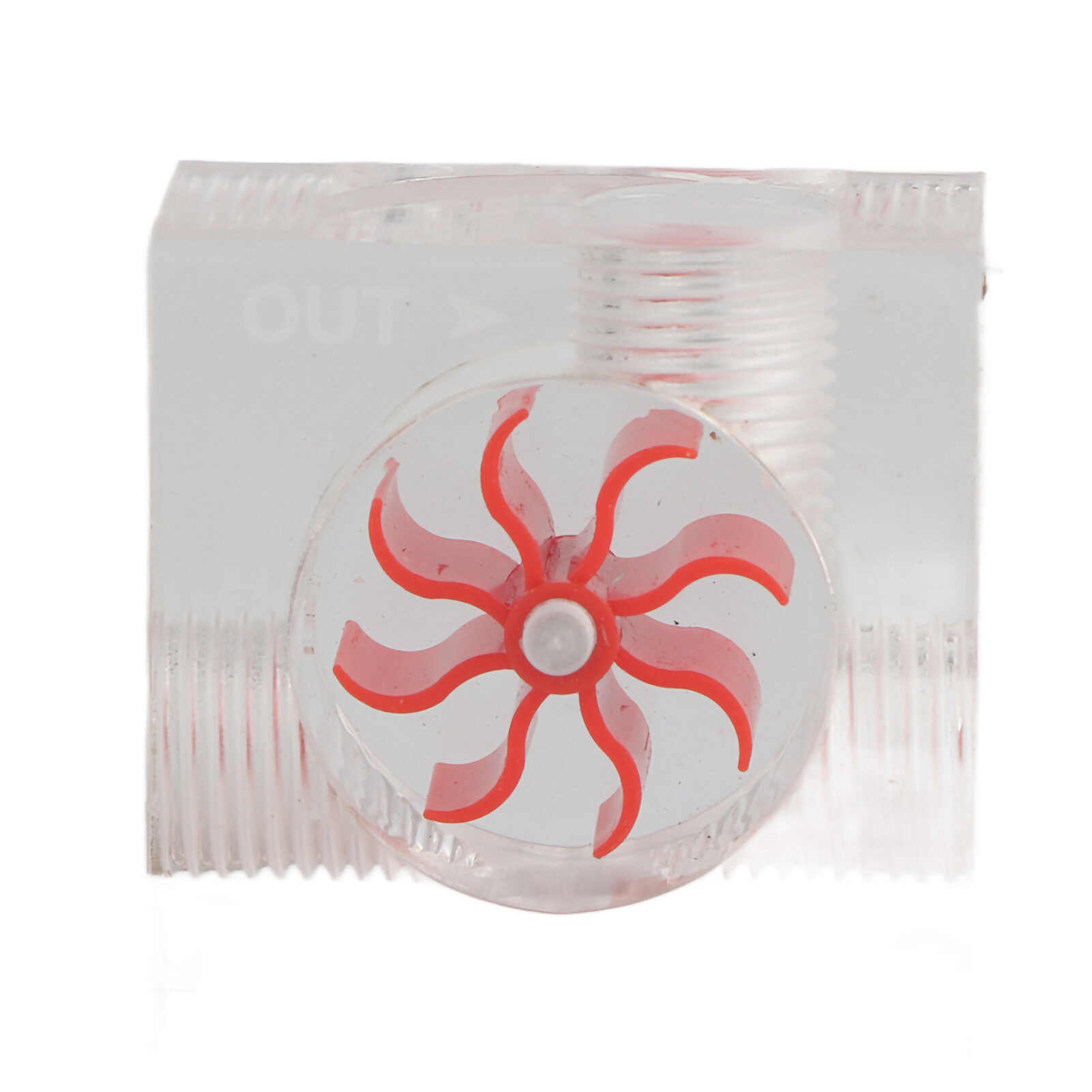 Индикатор потока воды с водяным охлаждением, акриловая резьба G1/4 дюйма, компьютерные аксессуары LSJ PM3 (красный)