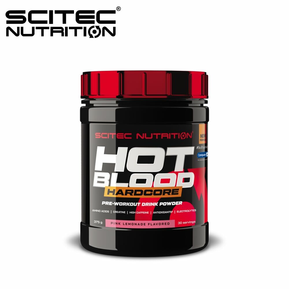 Предтренировочный комплекс Scitec Nutrition Hot Blood Hardcore 375 гр Розовый лимонад